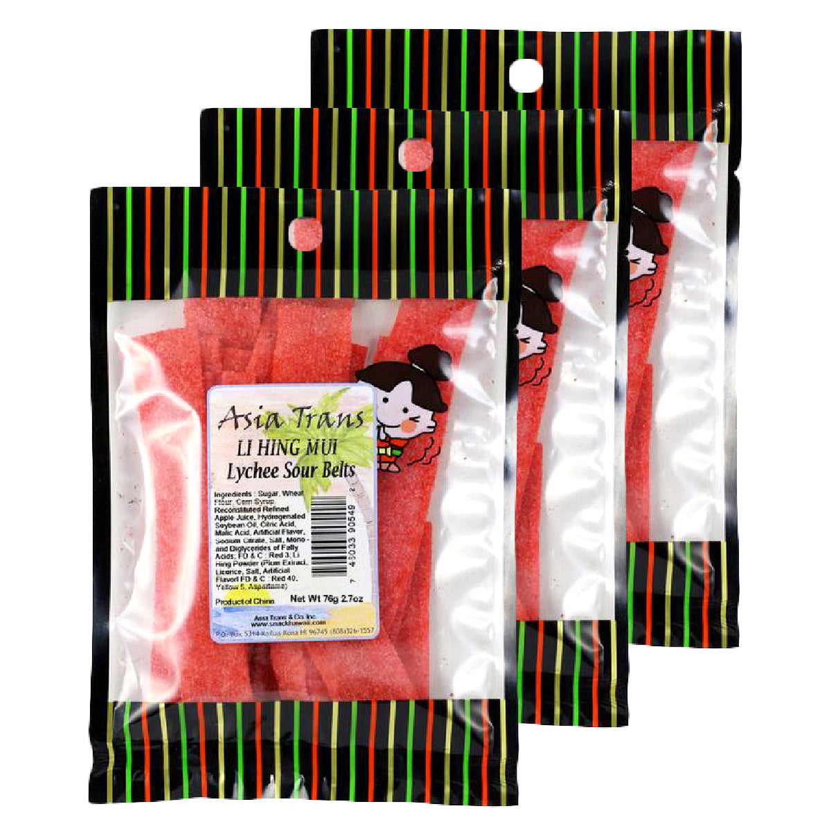 Buy Li Hing Mui Lychee Sour Belts Online Hawaiian Snacks — Snack Hawaii