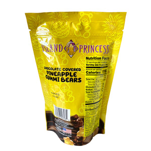 Island Princess Chocolate Covered PIneapple Gummi Bear — Snack Hawaii