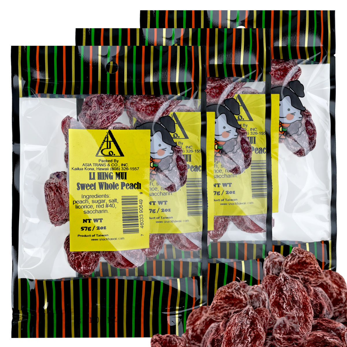 Buy Li Hing Mui Sweet Whole Peach at Snack Hawaii