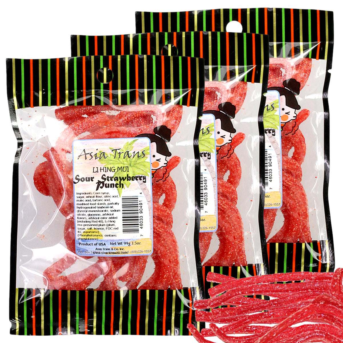 Buy Li Hing Mui Strawberry Punch at Snack Hawaii
