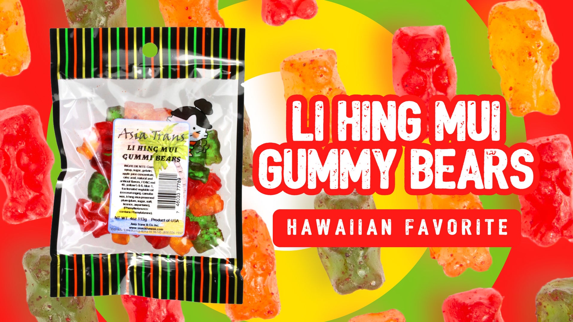 Li Hing Mui Gummy Bears | Buy Hawaiian Candy Online — Snack Hawaii