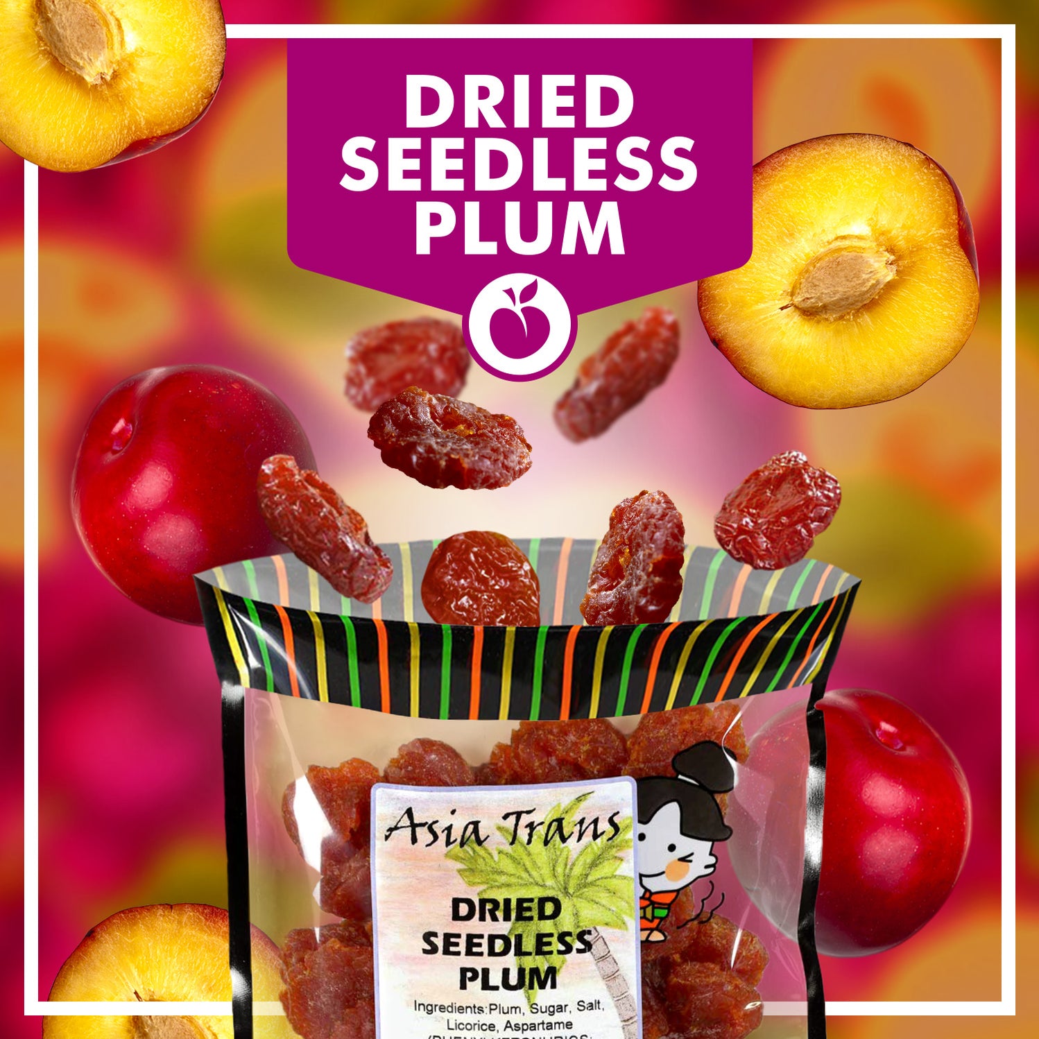 Dried Seedless Plum | Popular Asian Snacks | Snack Hawaii
