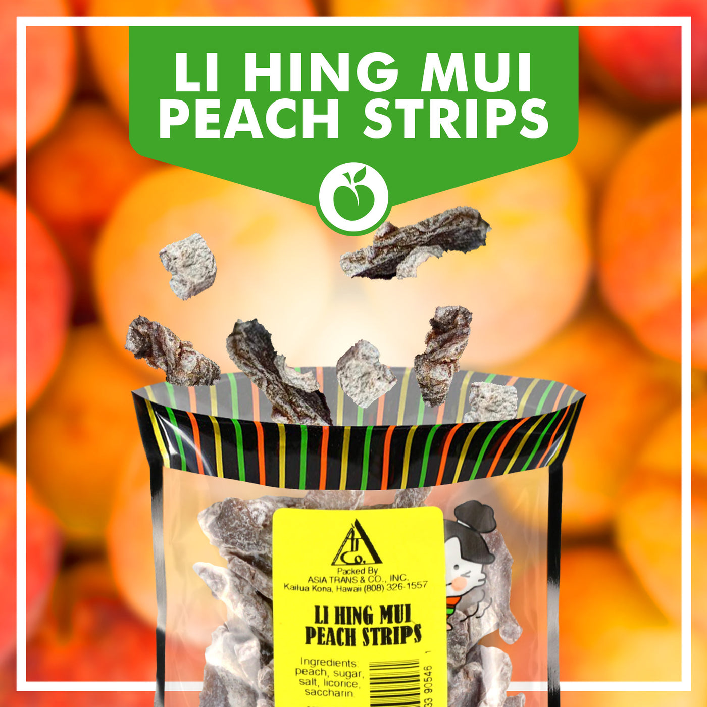 Li Hing Mui Peach Strips | Asian Snacks | Hawaii Snacks — Snack Hawaii
