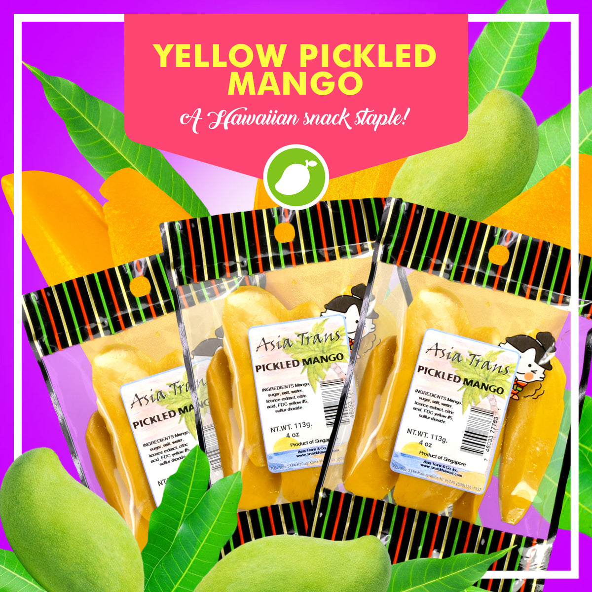 Yellow Pickled Mango | Asian Snacks Online | Hawaii Snacks — Snack Hawaii