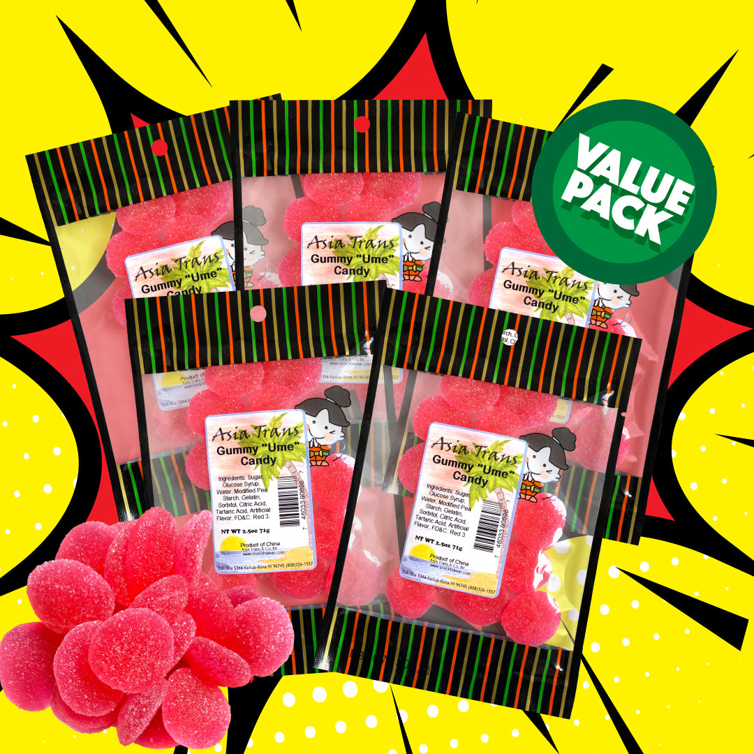 Gummy Ume Candy - 5 Pack | Hawaiian Candy | Hawaii Snacks