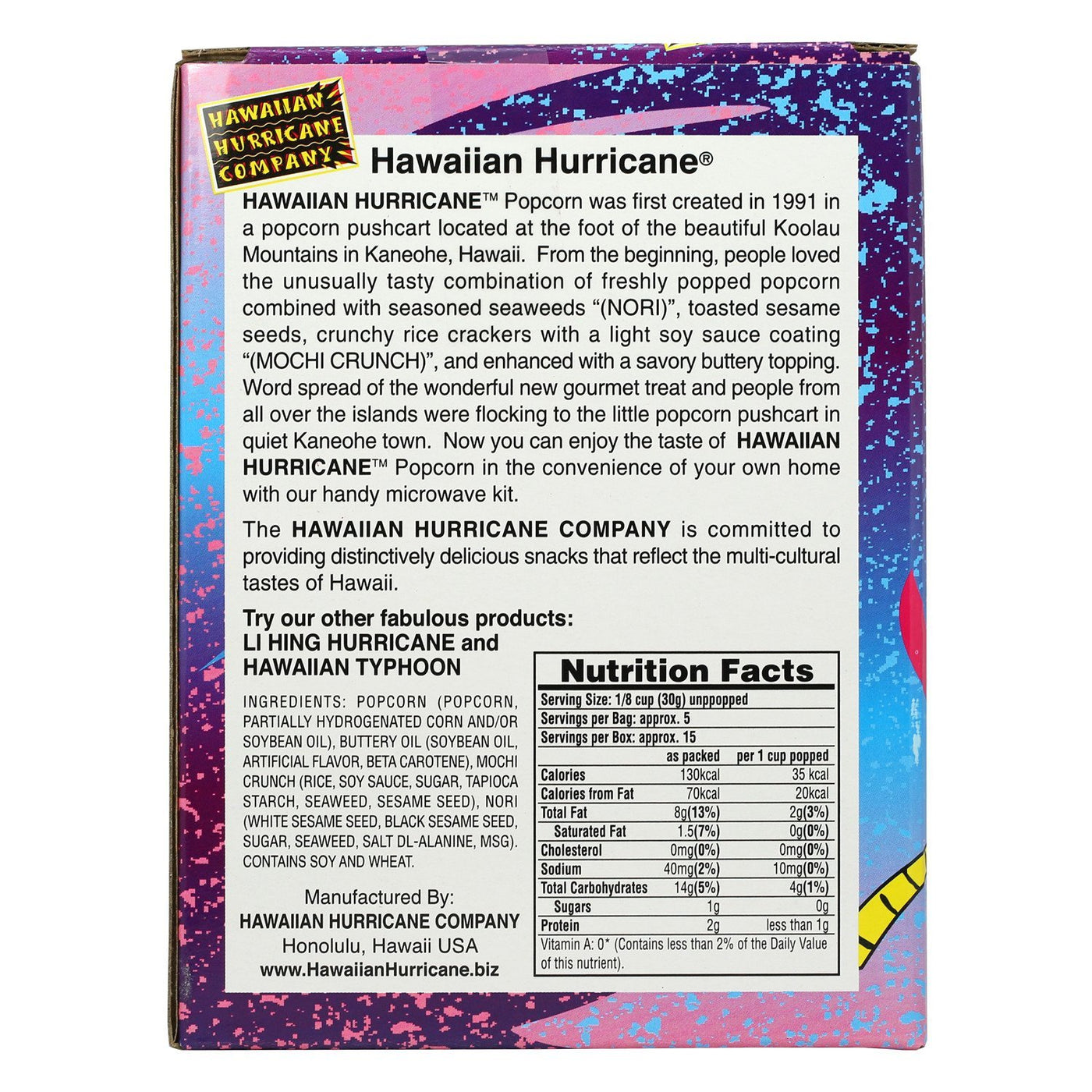 Hawaiian Hurricane Popcorn with Mochi Crunch and Nori - 6pk — Snack Hawaii