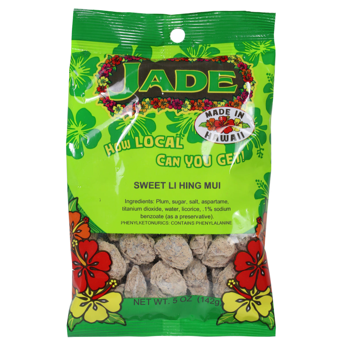 Jade Brand White Sweet Li Hing Mui - Sweet and Tangy Snack